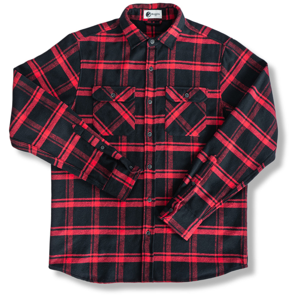 Soft Flannel Shirt for Men in 100% Cotton, Field Grand Flannel, Black ...