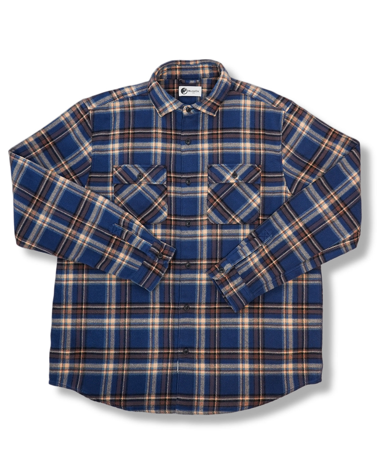 Soft Flannel Shirt for Men in 100% Cotton, Field Grand Flannel in Pecan ...