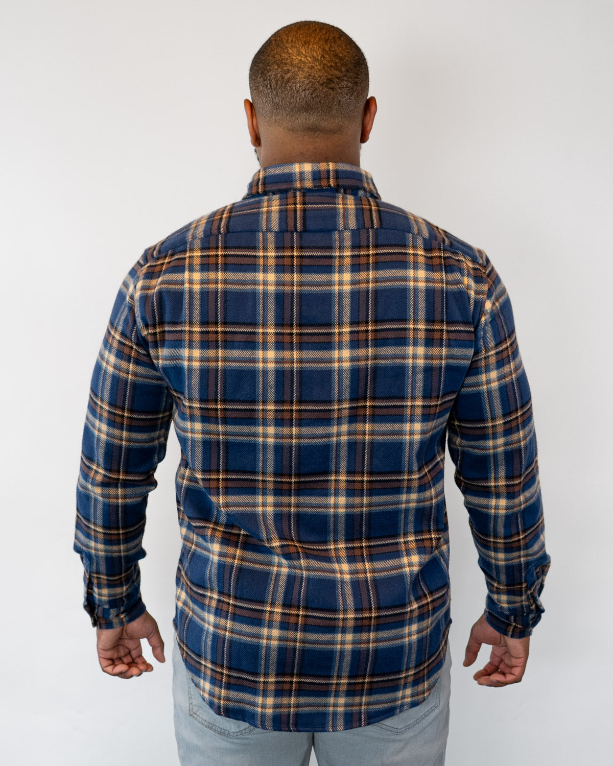 Soft Flannel Shirt for Men in 100% Cotton, Field Grand Flannel in Pecan ...