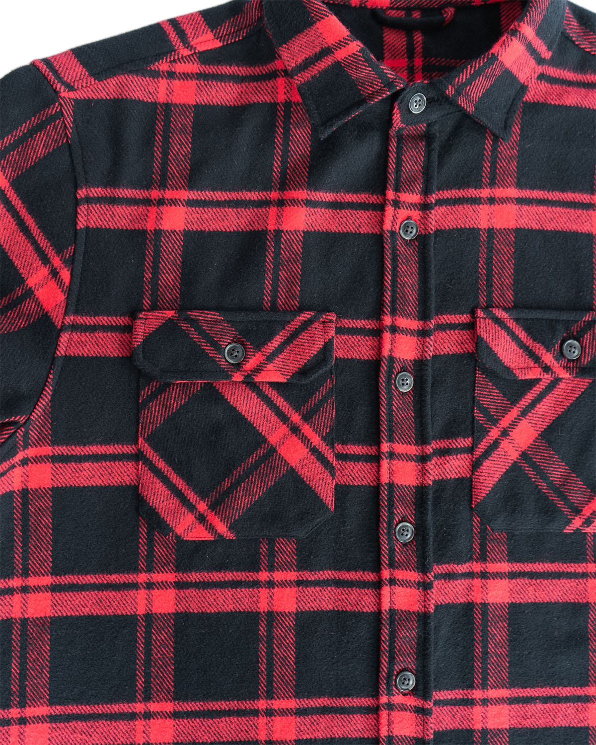 Soft Flannel Shirt for Men in 100% Cotton, Field Grand Flannel, Black ...