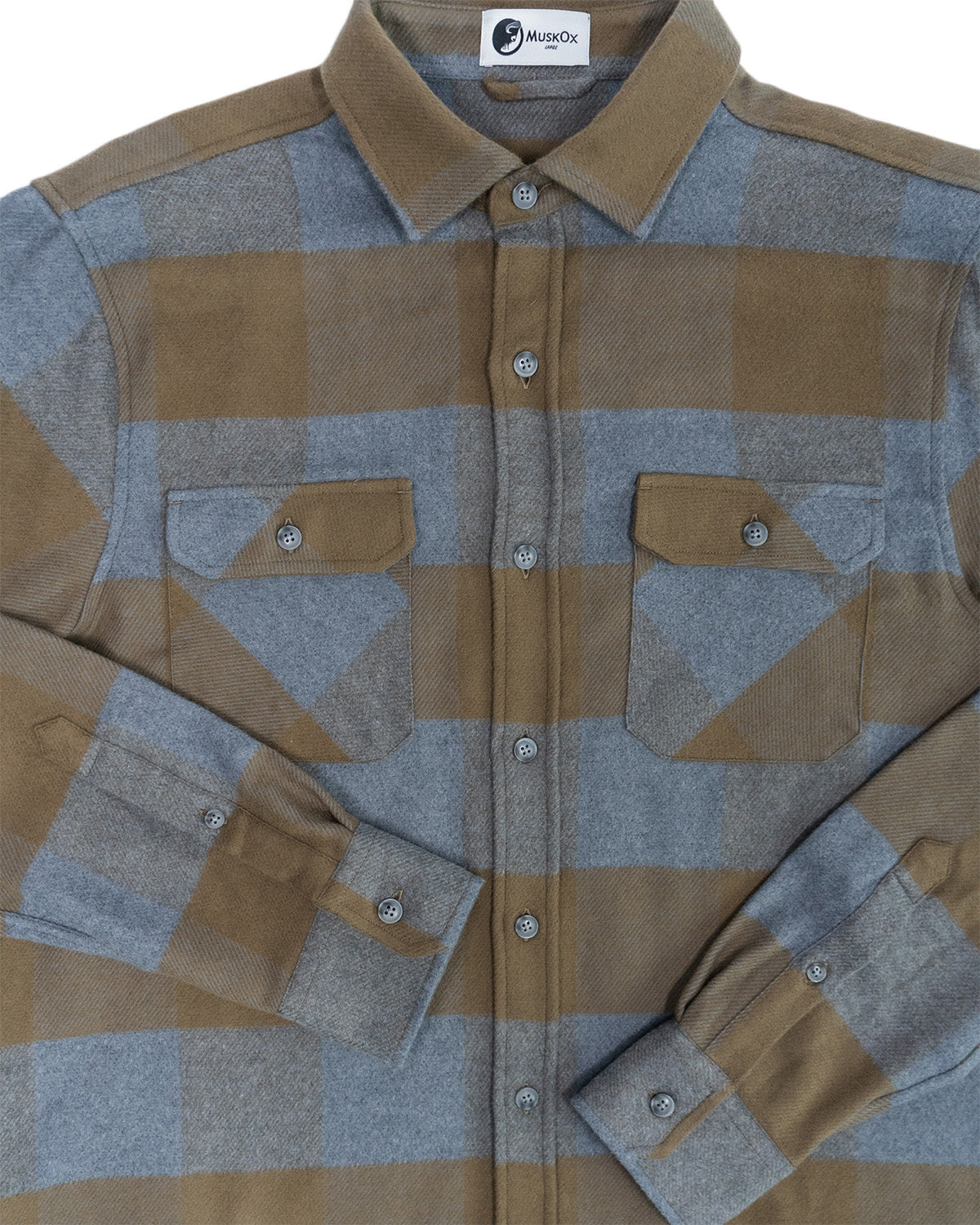 Soft Flannel Shirt for Men in 100% Cotton, Field Grand Flannel in Caper ...