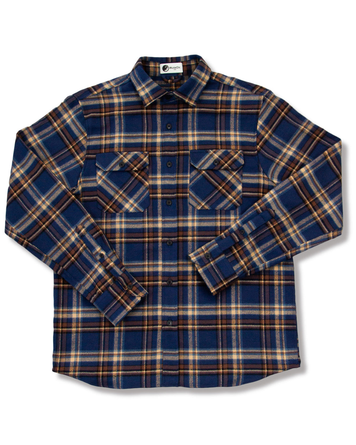 Soft Flannel Shirt for Men in 100% Cotton, Field Grand Flannel in Pecan ...