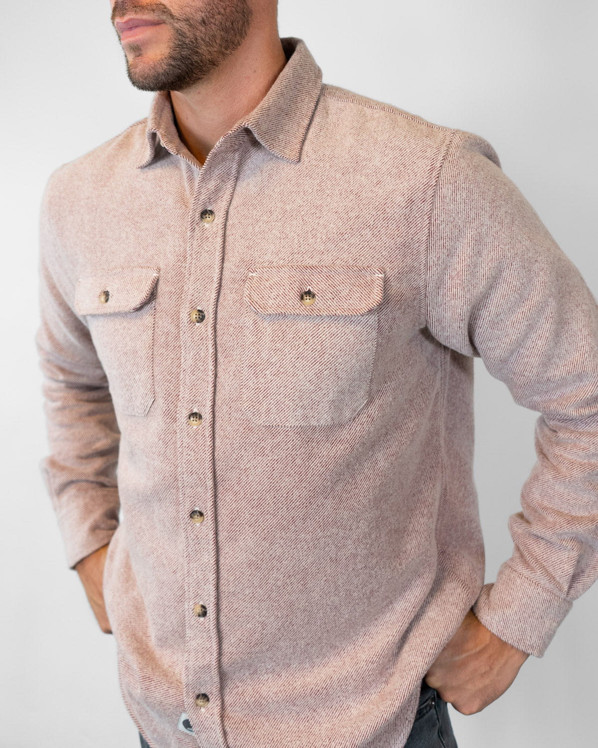 Soft Flannel Shirt for Men, Grand Flannel in Maroon Solid Molene ...