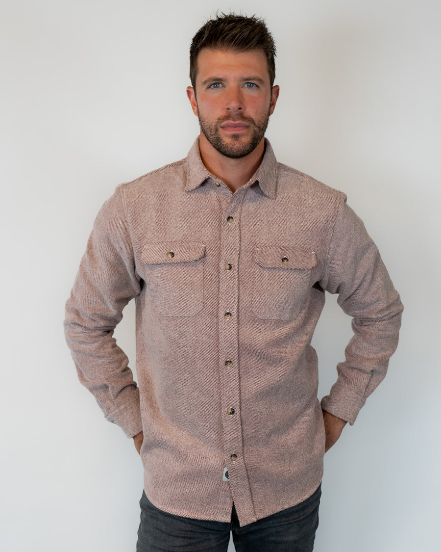 Soft Flannel Shirt for Men, Grand Flannel in Maroon Solid Molene ...