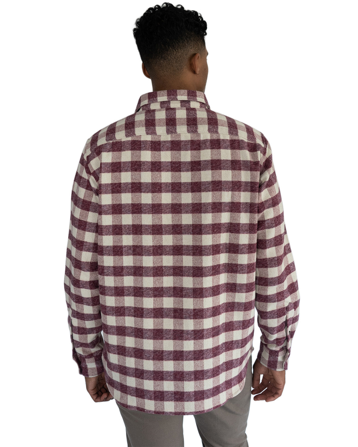 Soft Flannel Shirt for Men in 100% Cotton, The Grand Flannel in Currant ...