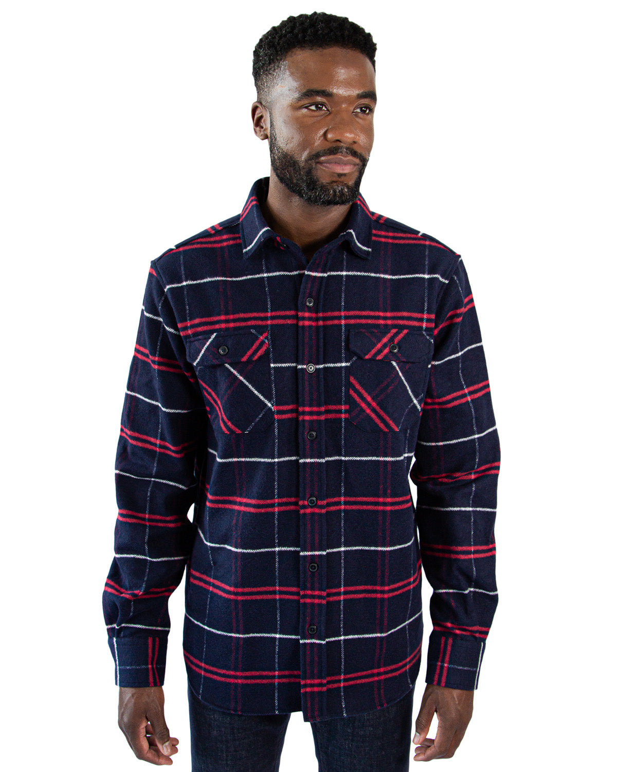 Soft Flannel Shirt for Men in 100% Cotton, The Grand Flannel in Red ...