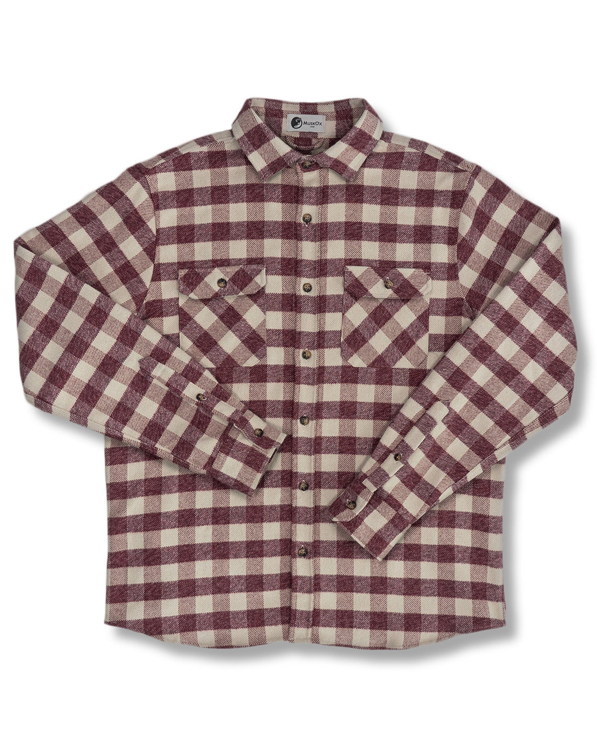 Soft Flannel Shirt for Men in 100% Cotton, The Grand Flannel in Currant ...