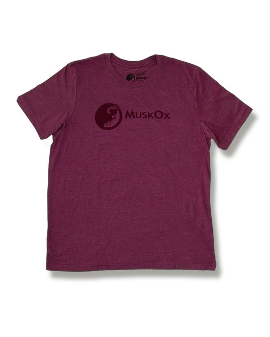 Maroon MuskOx Logo Tee in Purple by MuskOx Outdoor Apparel – MuskOx ...