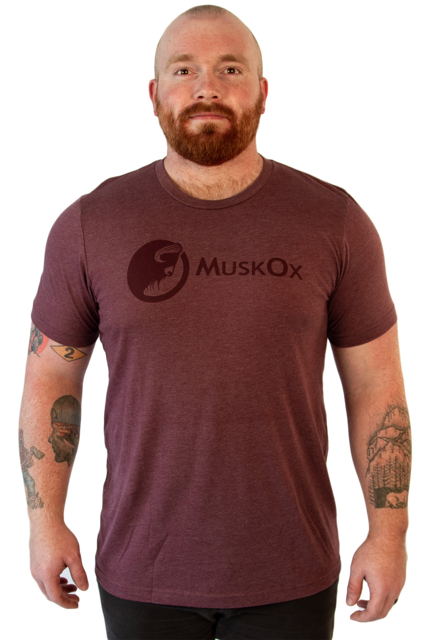 Maroon MuskOx Logo Tee in Purple by MuskOx Outdoor Apparel – MuskOx ...
