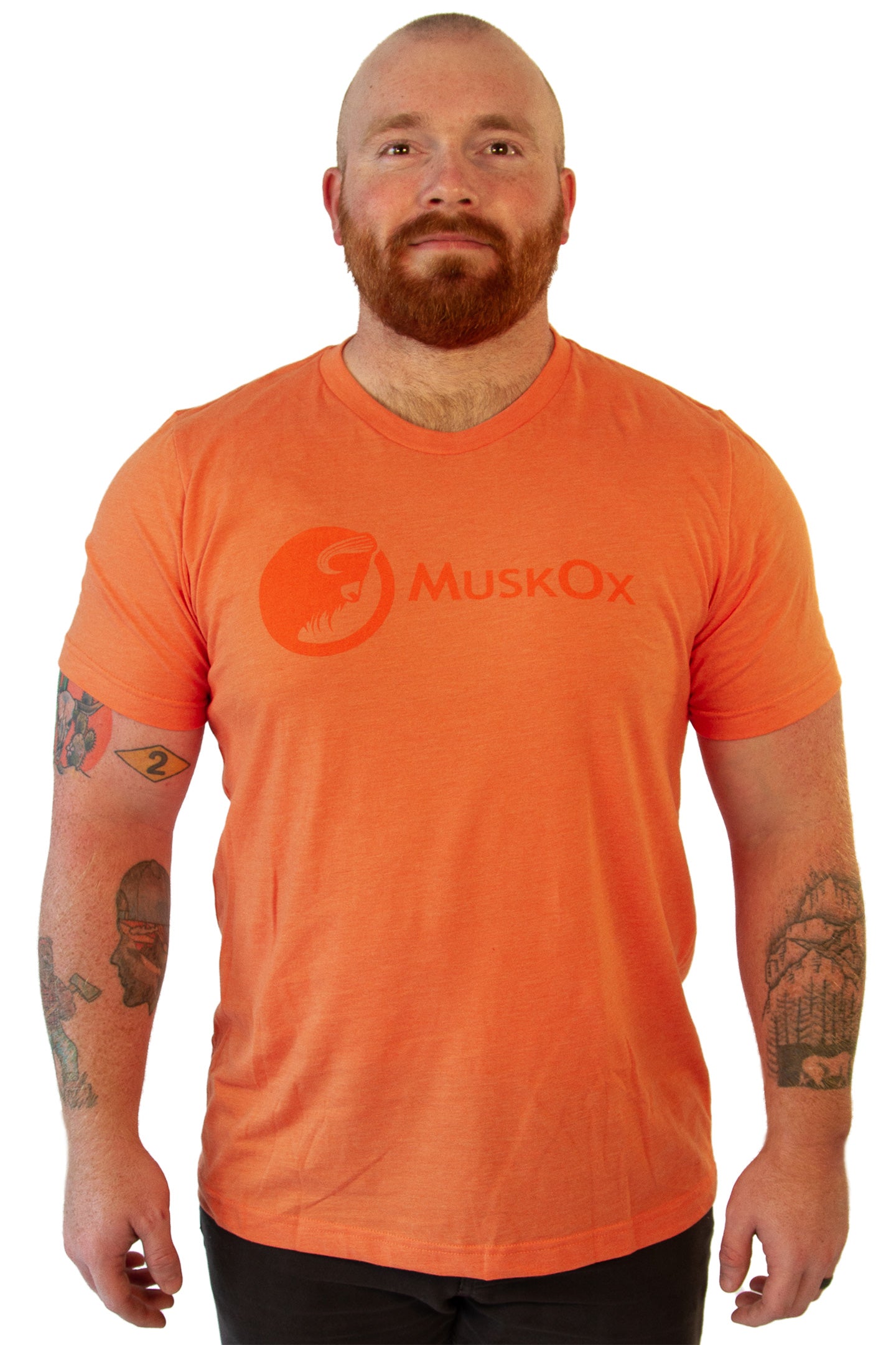 Orange MuskOx Logo Jersey Tee by MuskOx Outdoor Apparel – MuskOx Flannels